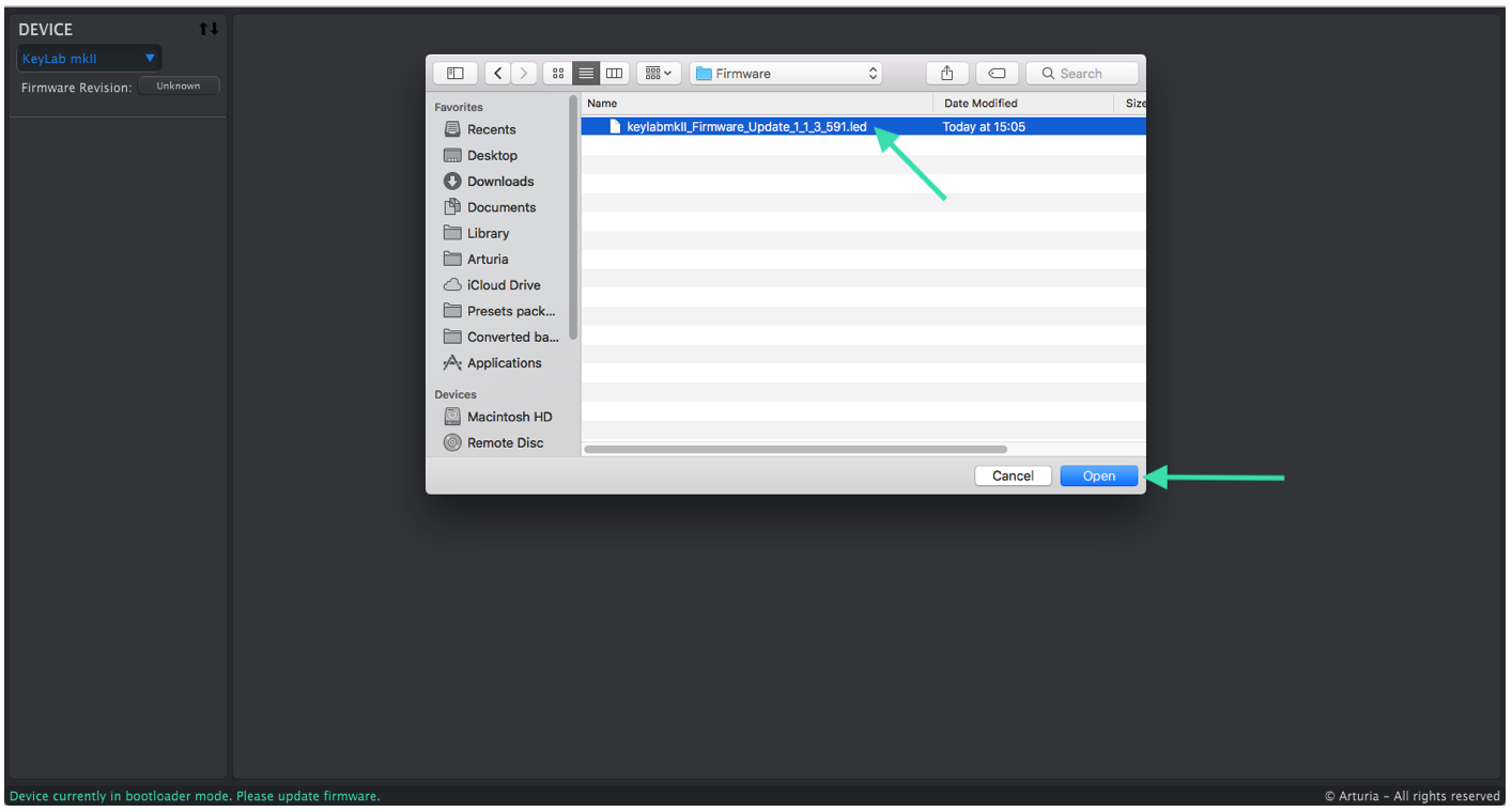 MIDI Control Center (MCC) - Firmware Update – Arturia FAQ