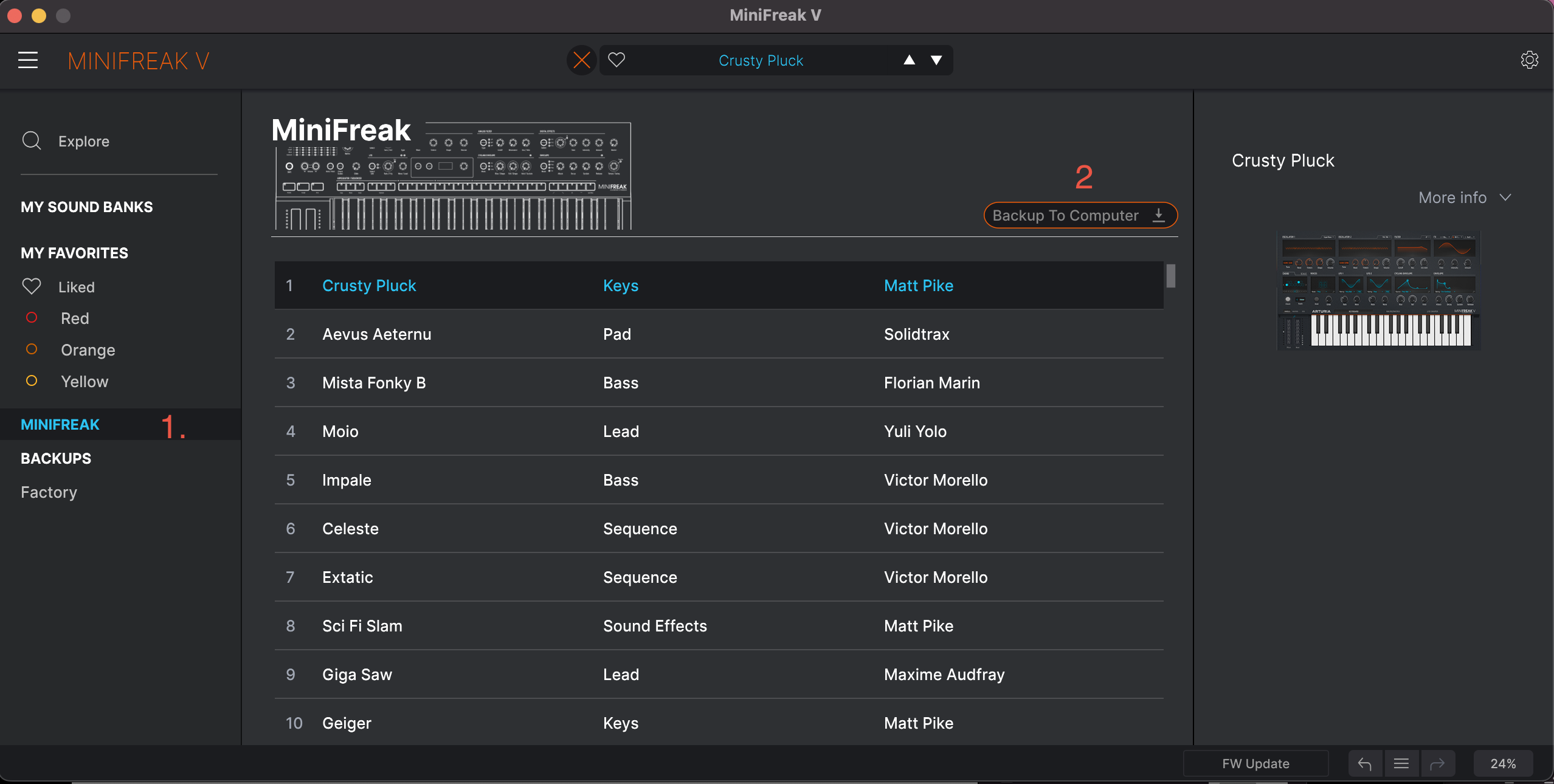 MiniFreak V - Preset Management – Arturia FAQ