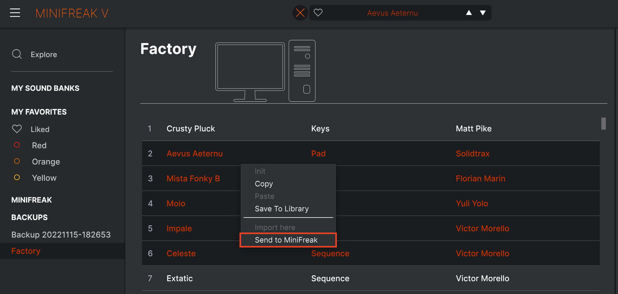 MiniFreak V - Preset Management – Arturia FAQ