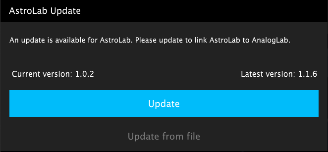 AstroLab - Update process – Arturia FAQ
